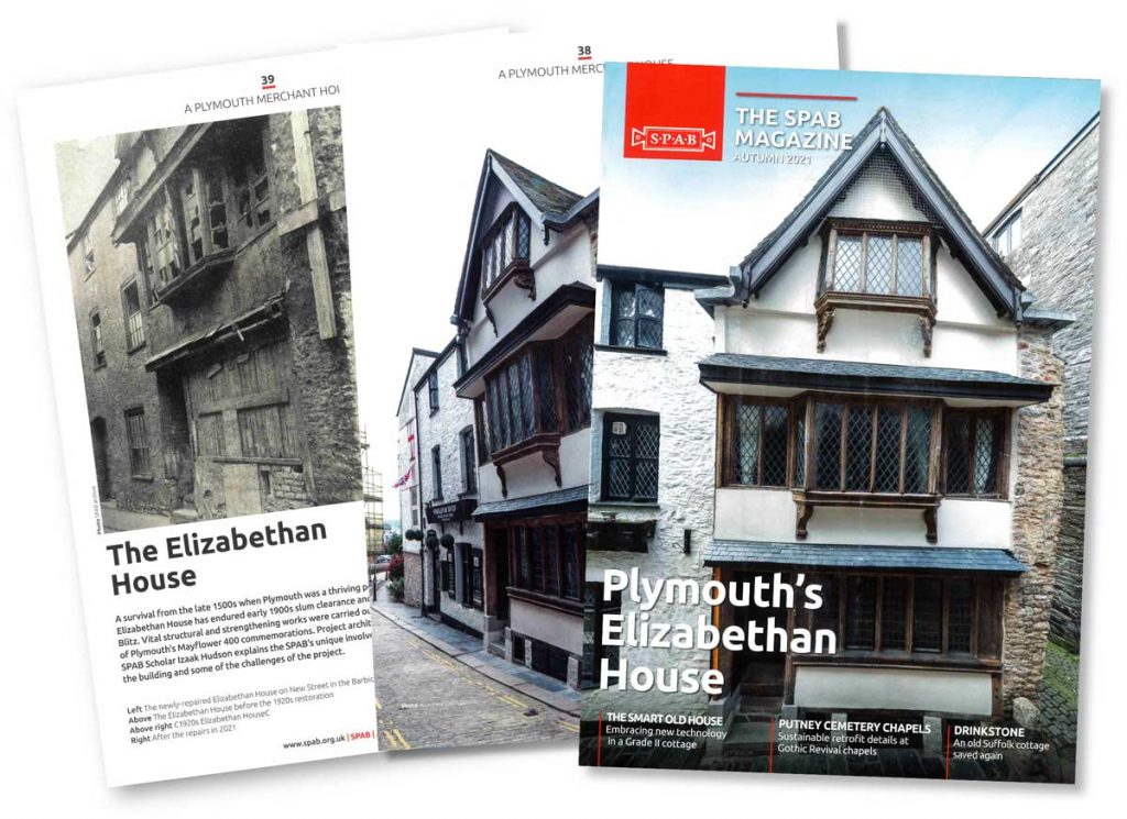 Plymouth's Elizabethan House featured in SPAB Magazine - Messenger BCR